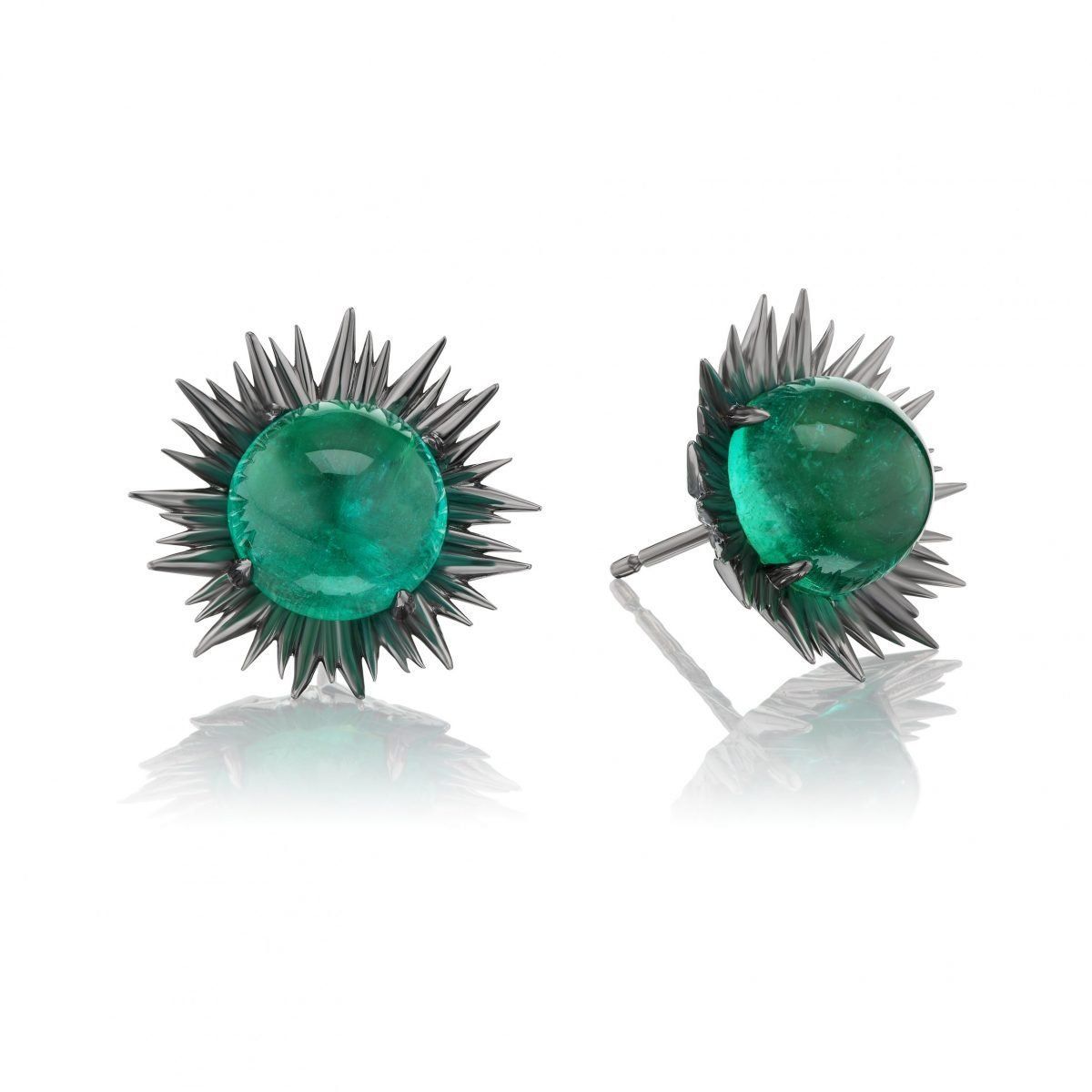 Giant Uni Studs in Zambian Emerald