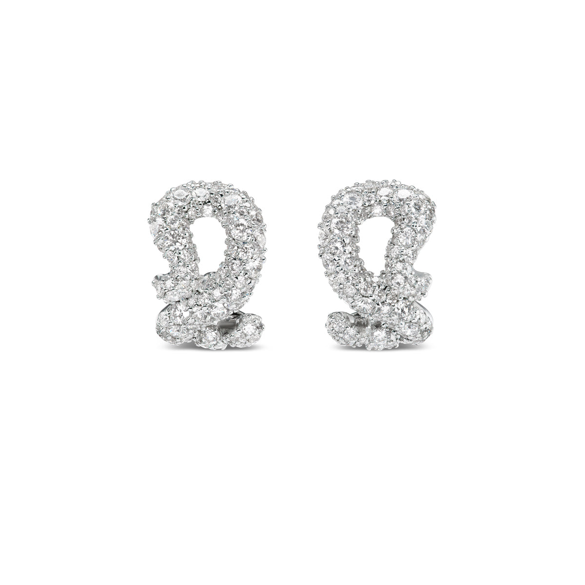 All Diamond Large Medusa Hoop