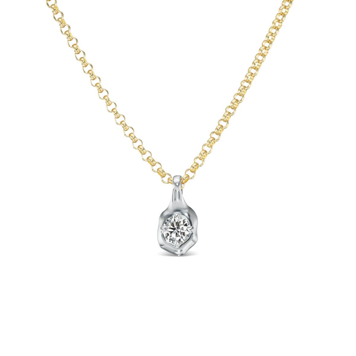 0.75ct Flora Necklace in White Gold
