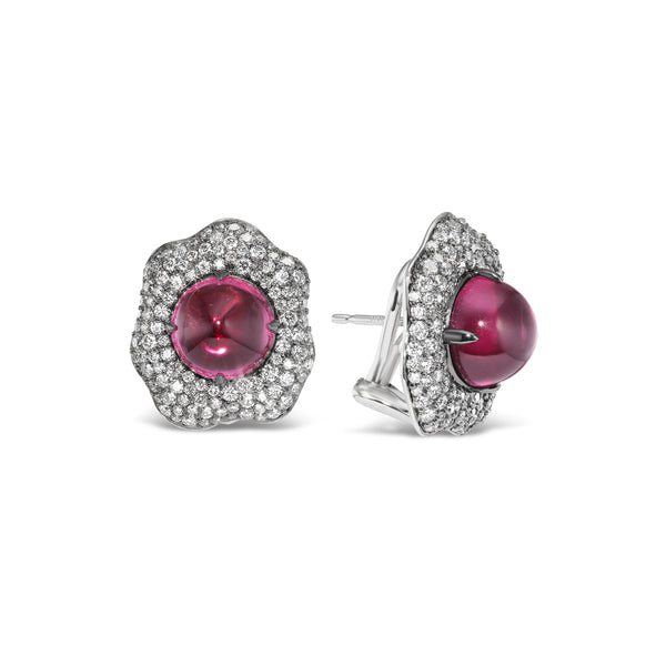 Diamond Berry Cab Flora Earrings